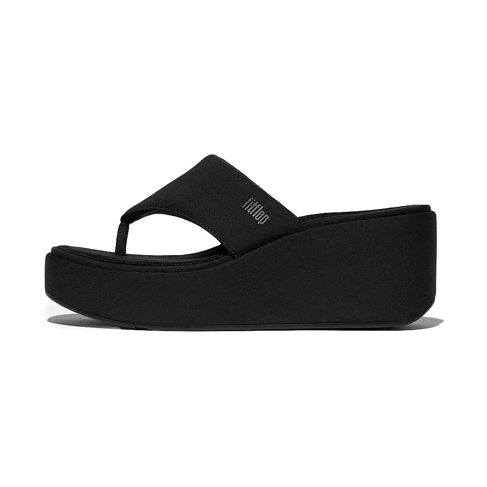FitFlop Platform Wedge Toe-Post Sandals (All Black) – Hansen's